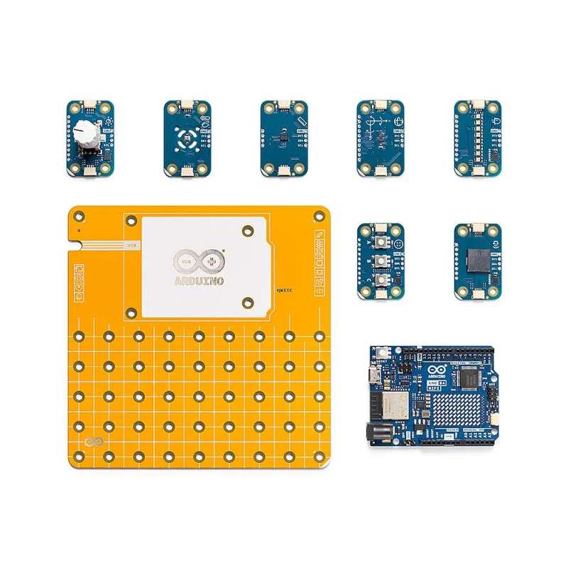 Arduino Plug And Make Kit Set Of Arduino Uno R4 Wifi And 7 Qwiic