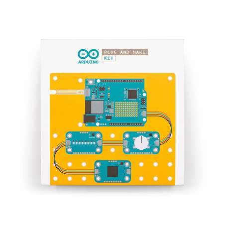 Arduino Plug and Make Kit - set of Arduino Uno R4 WiFi and 7 Qwiic modules (AKX00069)