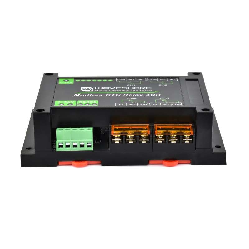 Industrial Modbus RTU 4-ch Relay Module RS485 30A LED Indicators ...