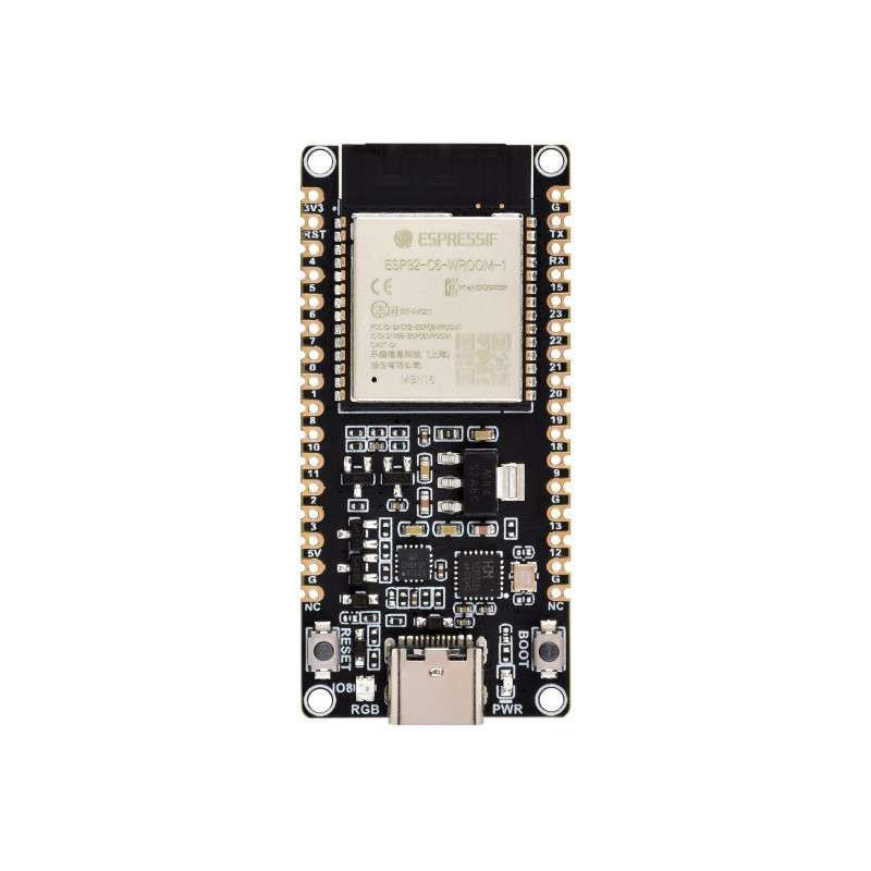 ESP32-C6 Microcontroller, WiFi 6 Dev.Board, 160MHz ESP32-C6-WROOM-1-NX Series Module, USB,UART ...