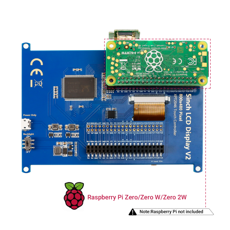 Elecrow RR050P 5 Inch 800x480 TFT Display with Touch Screen for ...