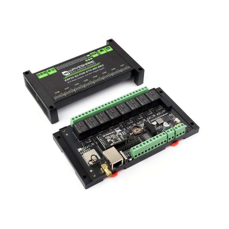 Industrial 8-Channel ESP32-S3 WiFi Relay Module, Isolated RS485 ,Xtensa ...
