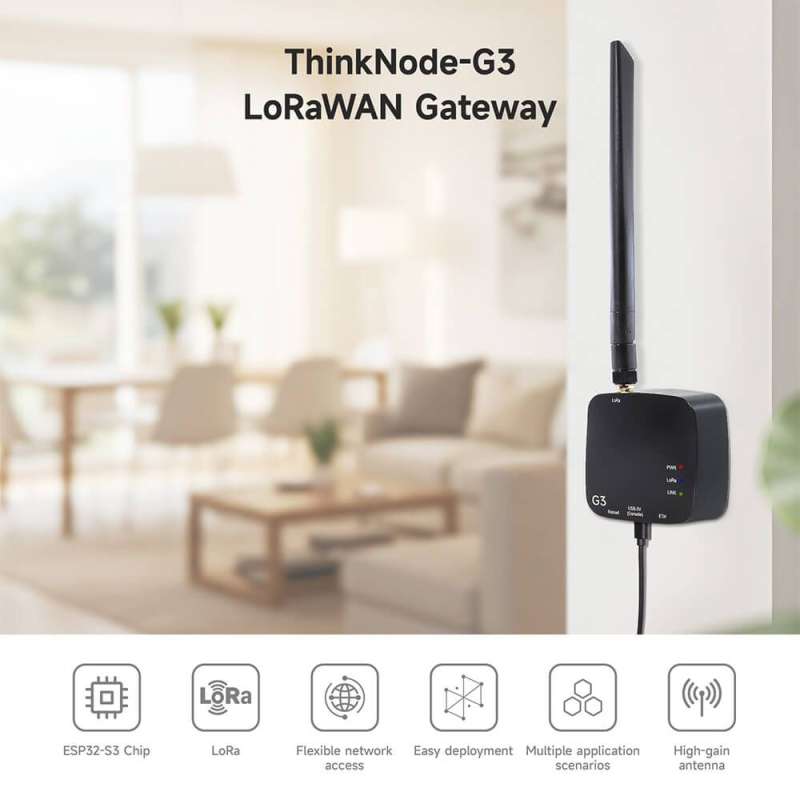 ThinkNode G3-Single Channel LoRaWAN Gateway, ESP32-S3 Chip, Smart Home, Smart IoT Solutions (ER ...