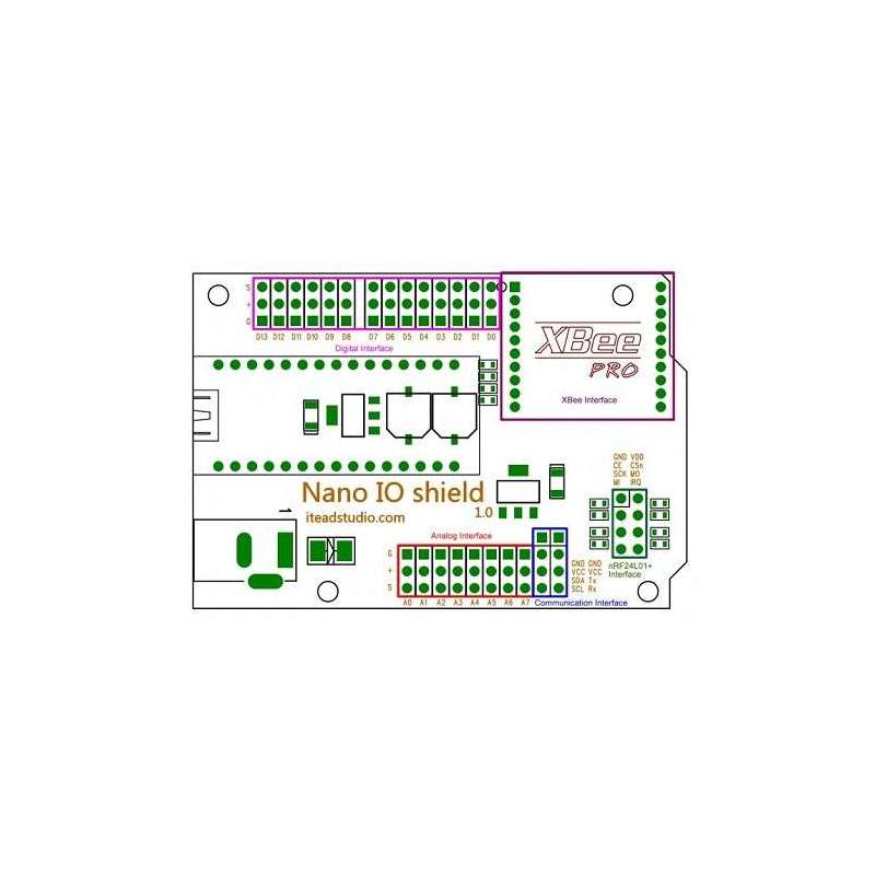 ITEAD Arduino Nano IO shield (IM120417016)