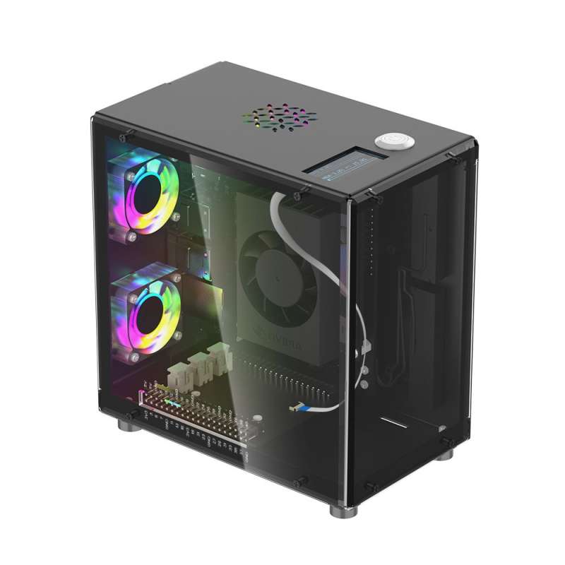 Mini PC Case With 1.3” OLED Screen For Jetson Orin Nano Case (MOA09001D ...
