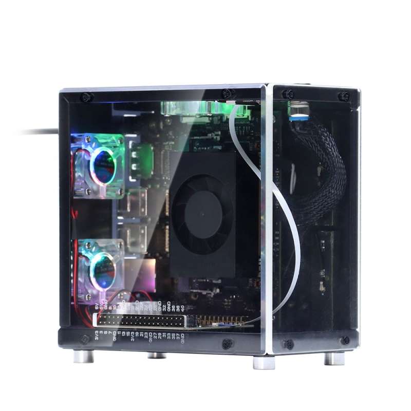 Mini PC Case With 1.3” OLED Screen For Jetson Orin Nano Case (MOA09001D ...