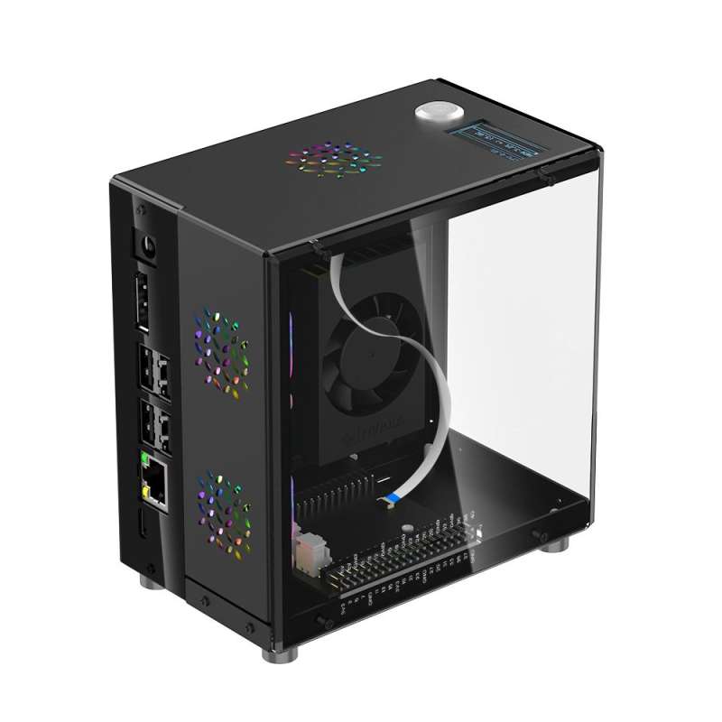Mini PC Case With 1.3” OLED Screen For Jetson Orin Nano Case (MOA09001D ...