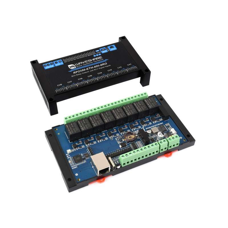 Industrial 8-Channel RP2350 Relay Module,RP2350 Digital Input, RS485 ...