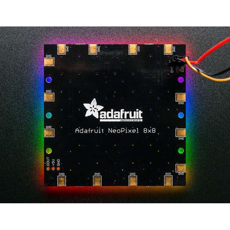 Adafruit Neopixel Neomatrix 8x8 64 Rgb Led Pixel Matrix Adafruit 1487
