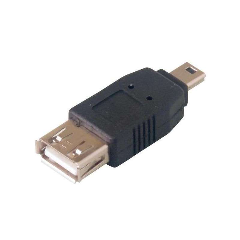 Adapter / Redukcia USB A zásuvka - USB B mini vidlica (USBmini) pre kabel