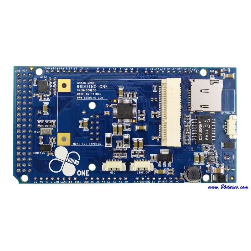 86Duino ONE - Vortex86EX 300MHz 32bit x86,128MB DDR3,LAN,USB,uSD,+I/O ...