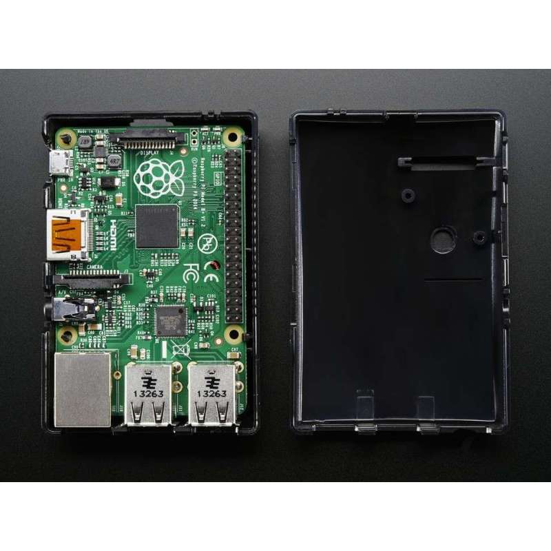 Raspberry Pi B+ / RPI2 Black Enclosure Box Krabička (MC-RP002-BLK)