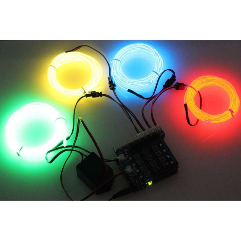 8-Channel EL Shield Kit (ER-DEL0008KIT) control EL wires via Arduino