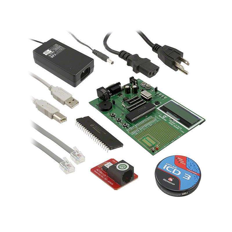MPLAB ICD3 + PICDEM 2 Plus PC 9V, DV164036 Microchip