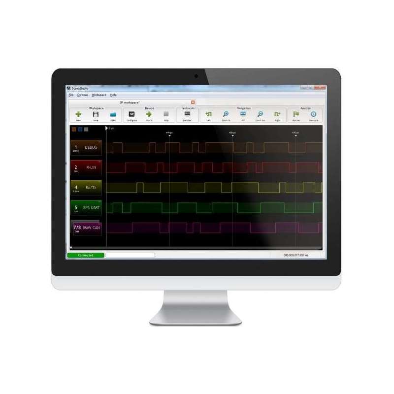 ScanaPLUS V2 (IKALOGIC) 100MHz 9-Channels logic analyzer 1.2/1.8/3.3/5 ...