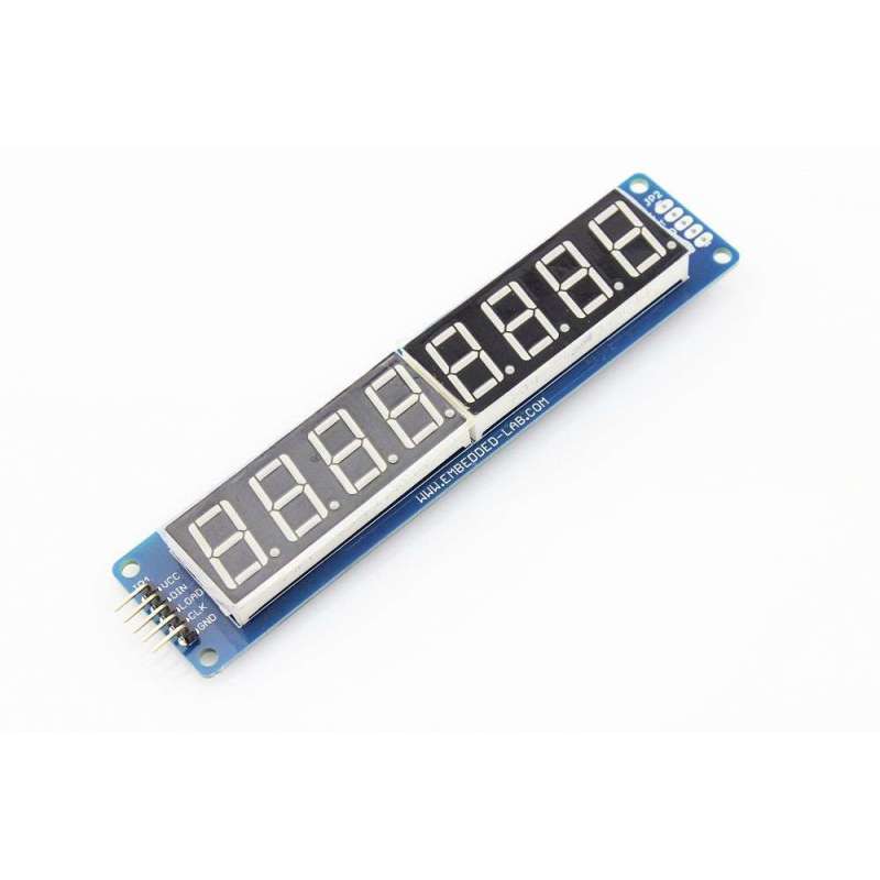 8 Digit SPI Seven Segment LED Display - Red (ER-CDE08071R)