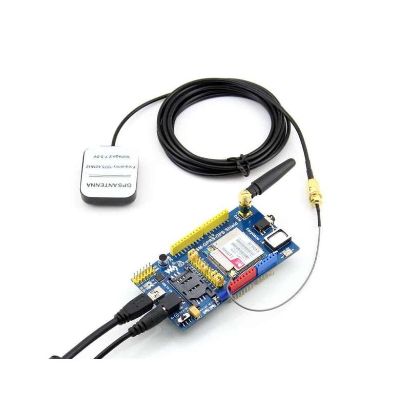 GSM/GPRS/GPS Shield (Waveshare) Arduino shield Quad-band GSM/GPRS/GPS ...