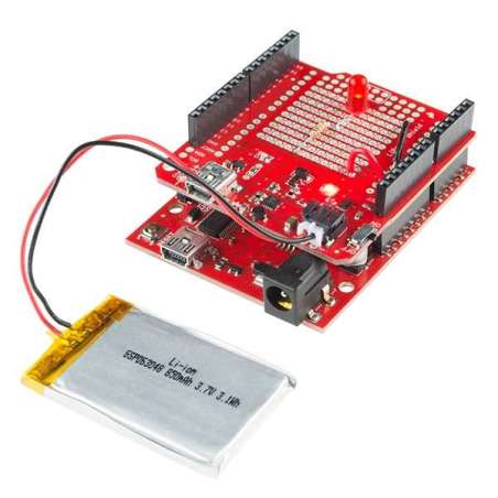 LiPower Shield (SparkFun DEV-13158) for Arduino (3.7V LiPo battery)
