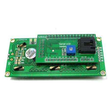 UART Serial 2x16 LCD LCM Display Module Blue B.L. 5V (IM130129002 ...