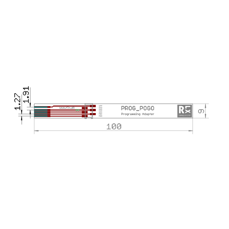 Tiny AVR-ISP pogo-pin programming adapter -ONLY PCB- ICSP Pogo Pin ...